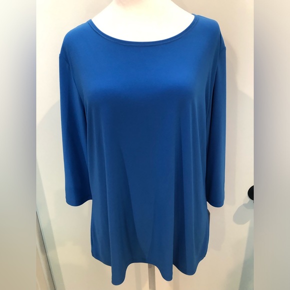 Tops | Clara Sun Woo Royal Blue A Line Scoopedneck Tunic Xl With Tag ...